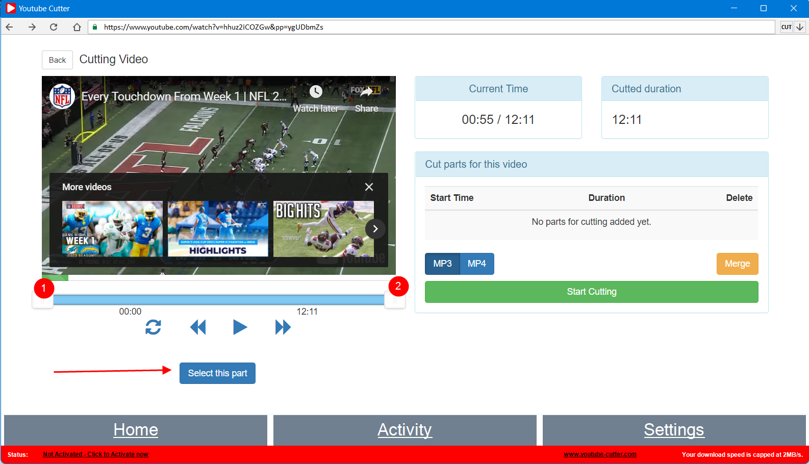 Cut Youtube Videos as you watch them - standaloneinstaller.com